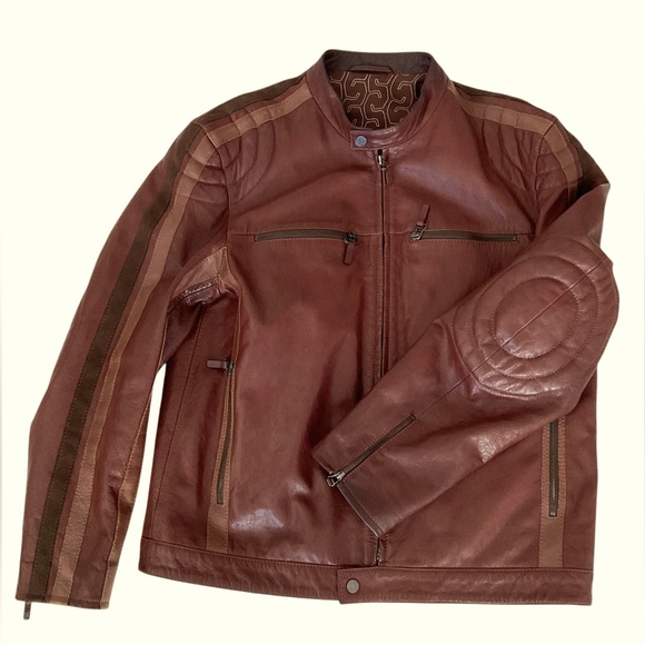 Dunhill | Jackets & Coats | Dunhill Mens Leather Jacket Rider Moto ...